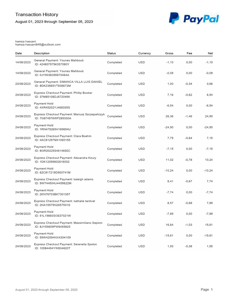 PPL STATEMENT 2 | PDF | Pay Pal | United States Dollar