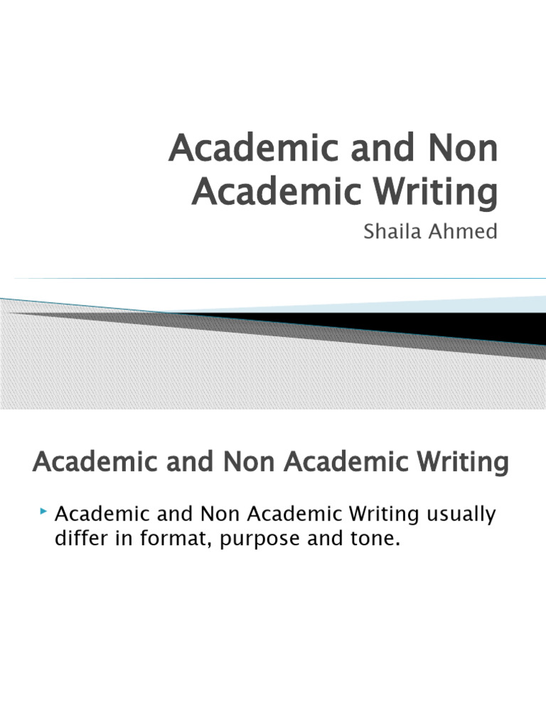 Academic and Non Academic Writing | PDF | Writing | Thesis