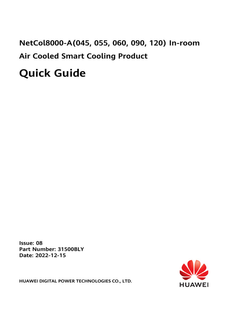 NetCol8000-A(045, 055, 060, 090, 120) In-room Air Cooled Smart Cooling Product Quick Guide (8) | PDF
