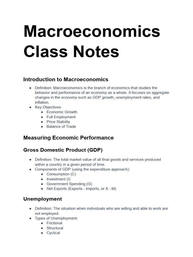 Macroeconomics Pdf Economics Macroeconomics