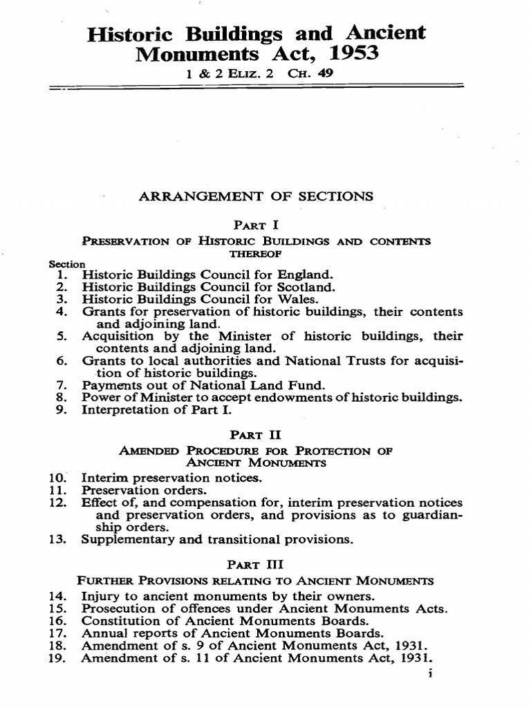 Historic Buildings and Monuments Act 1953 | PDF | Trust Law | Expense