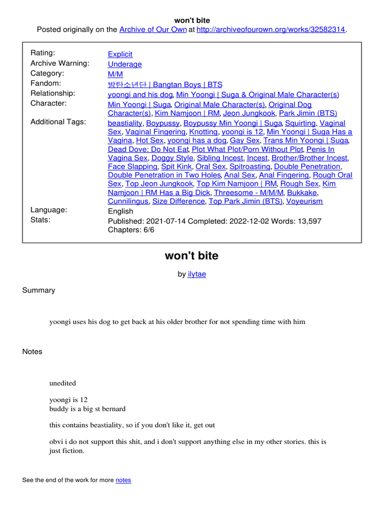 Wont Bite | PDF | Sex Position | Human Sexuality