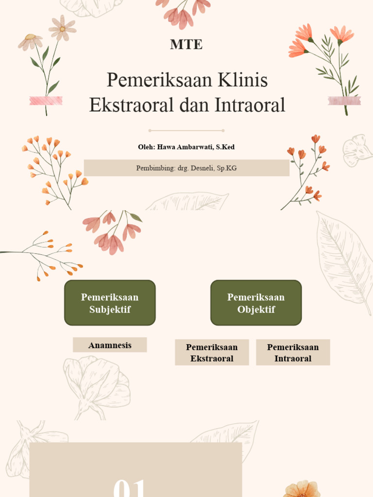MTE PEMFIS INTRAORAL DAN EKSTRAORAL | PDF
