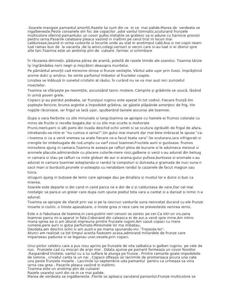 Toamna Compuneri | PDF