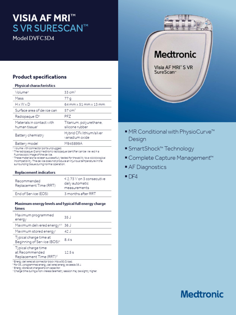 Visia AF MRI S DVFC3D4 Specifications | Download Free PDF | Artificial ...
