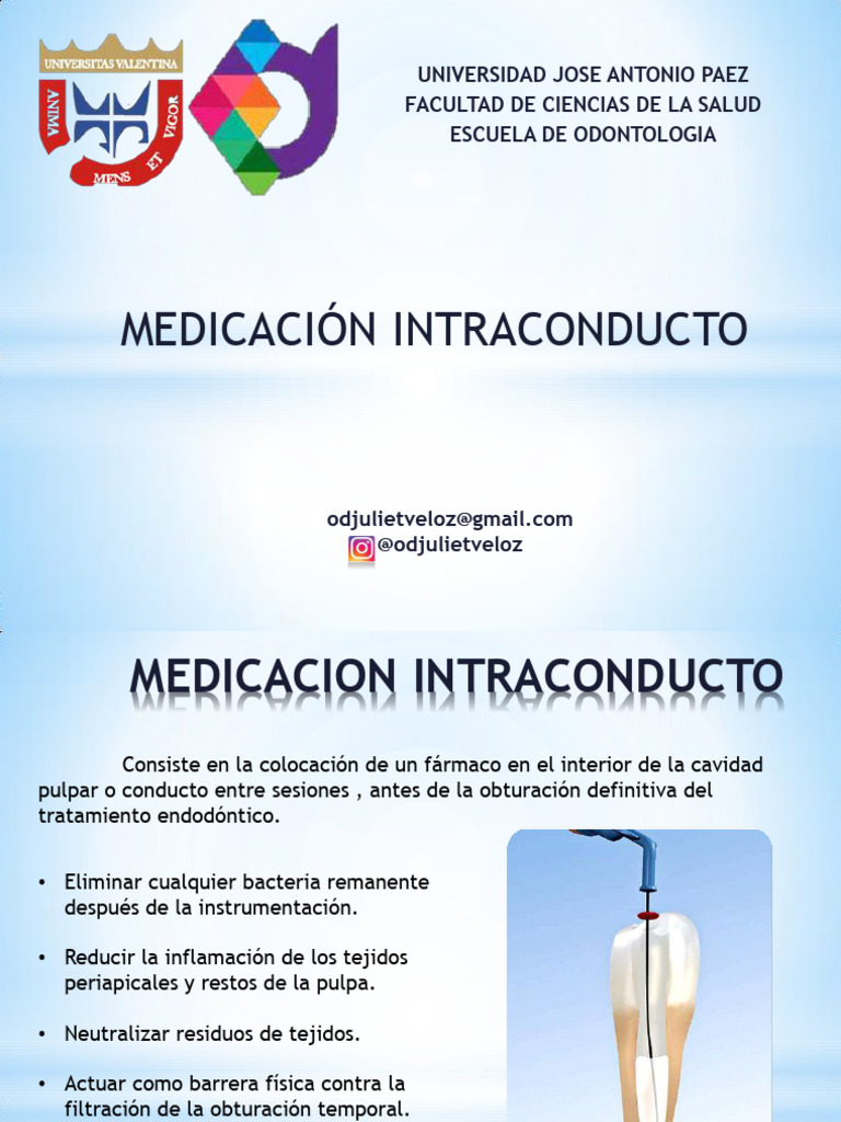 Medicacion Intraconducto | PDF | Medicamentos con receta | Sustancias ...