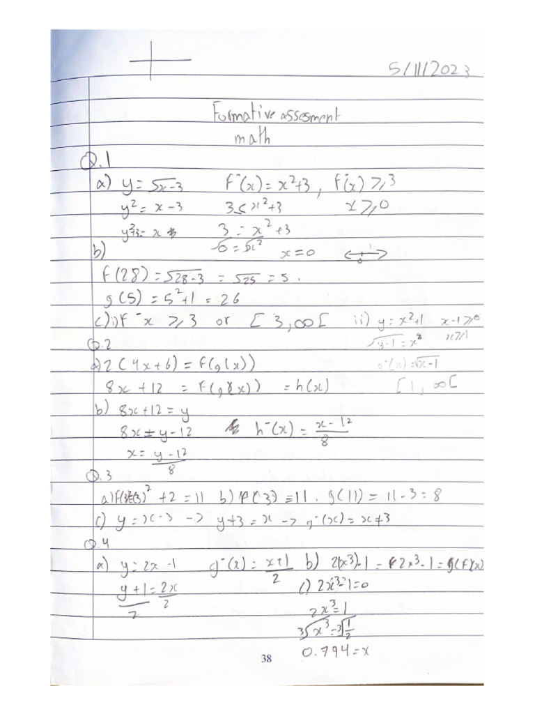 Math Formative (FCNS) | PDF