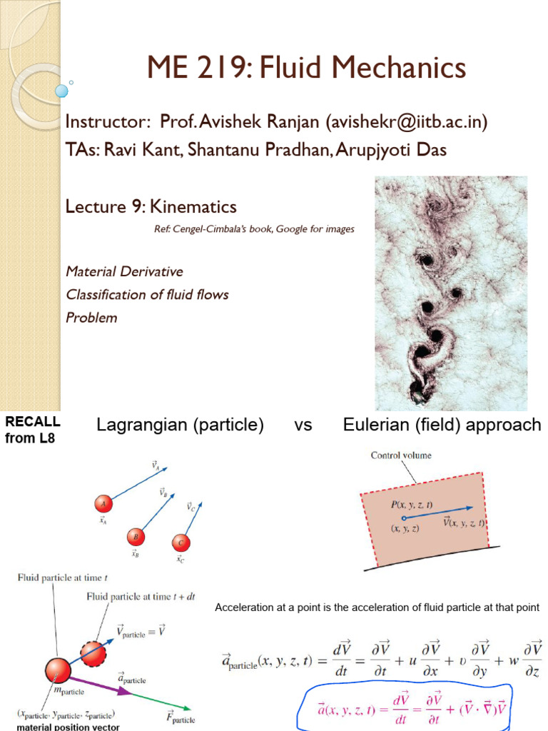 ME 219: Fluid Mechanics | PDF | Fluid Dynamics | Viscosity