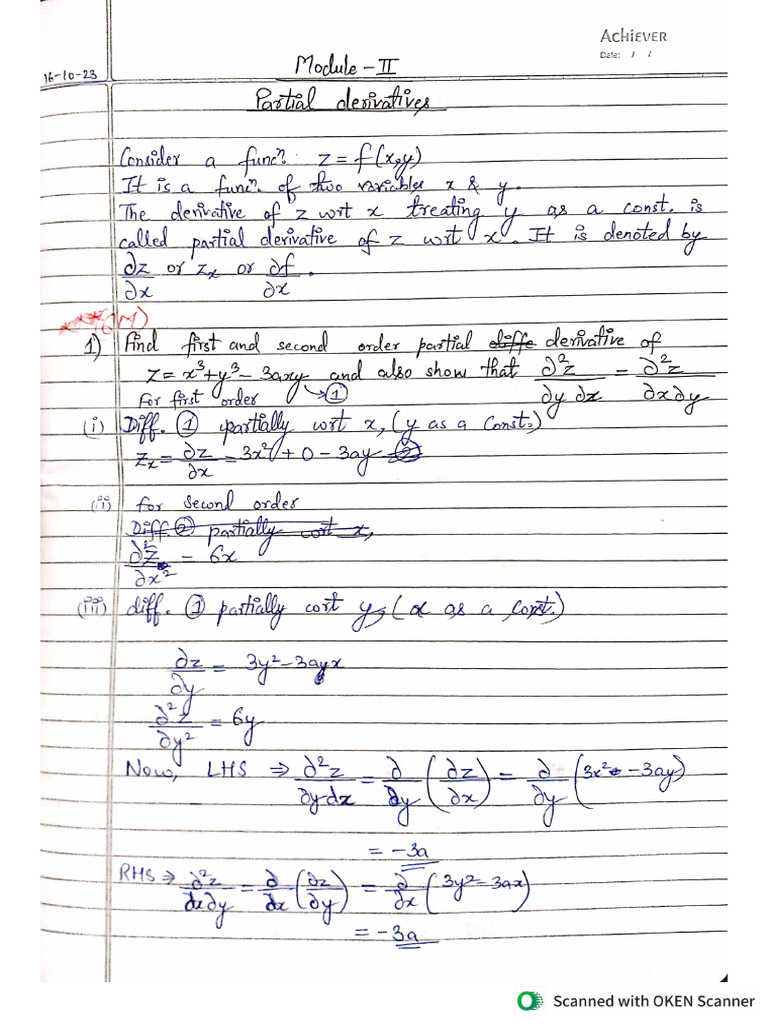 Module - 2 (Partial Derivatives) | PDF