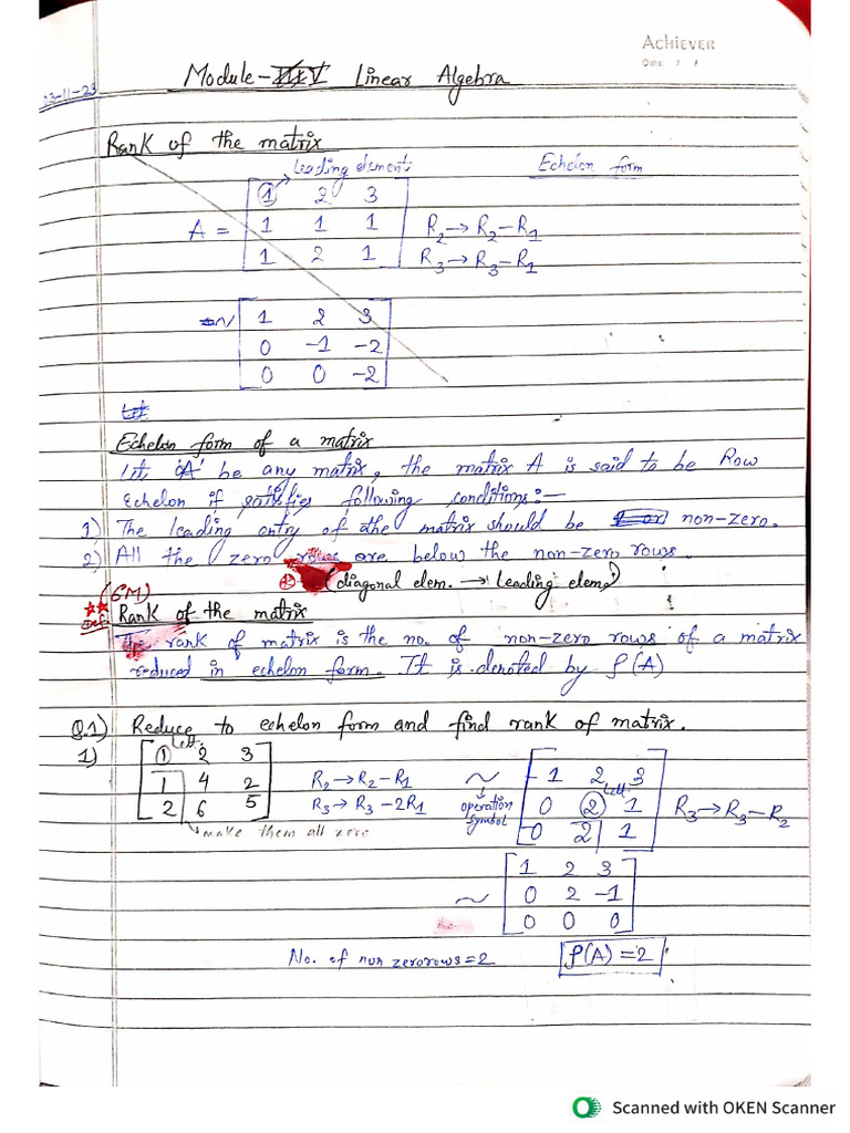 Module 3 (Linear Agebra) | PDF