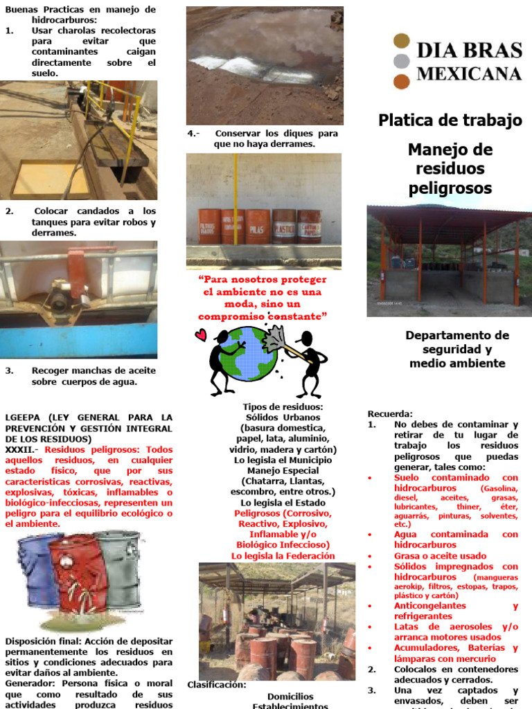 Tripticos Platicas 2 | PDF | Residuos | Andamio