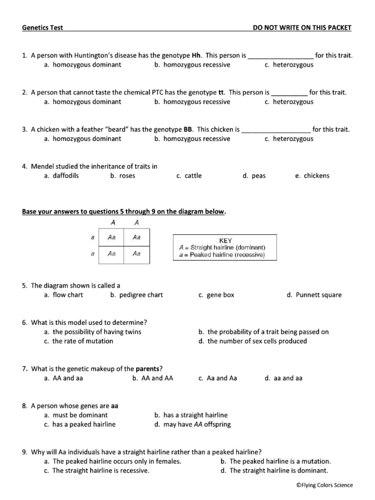 Genetics Assessment 1 | PDF