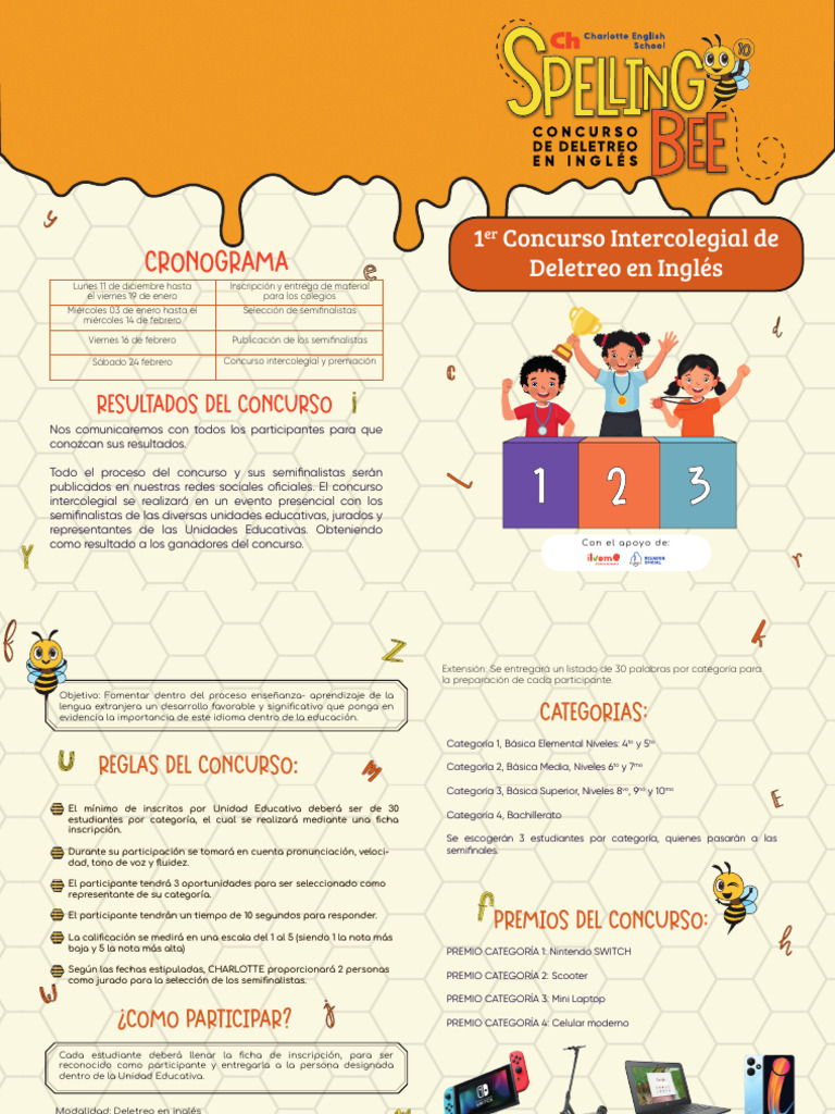 Diptico Spelling Bee 2023 | PDF | Comunicación humana