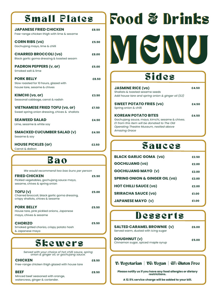 Amazing Grace - Menu Food | PDF