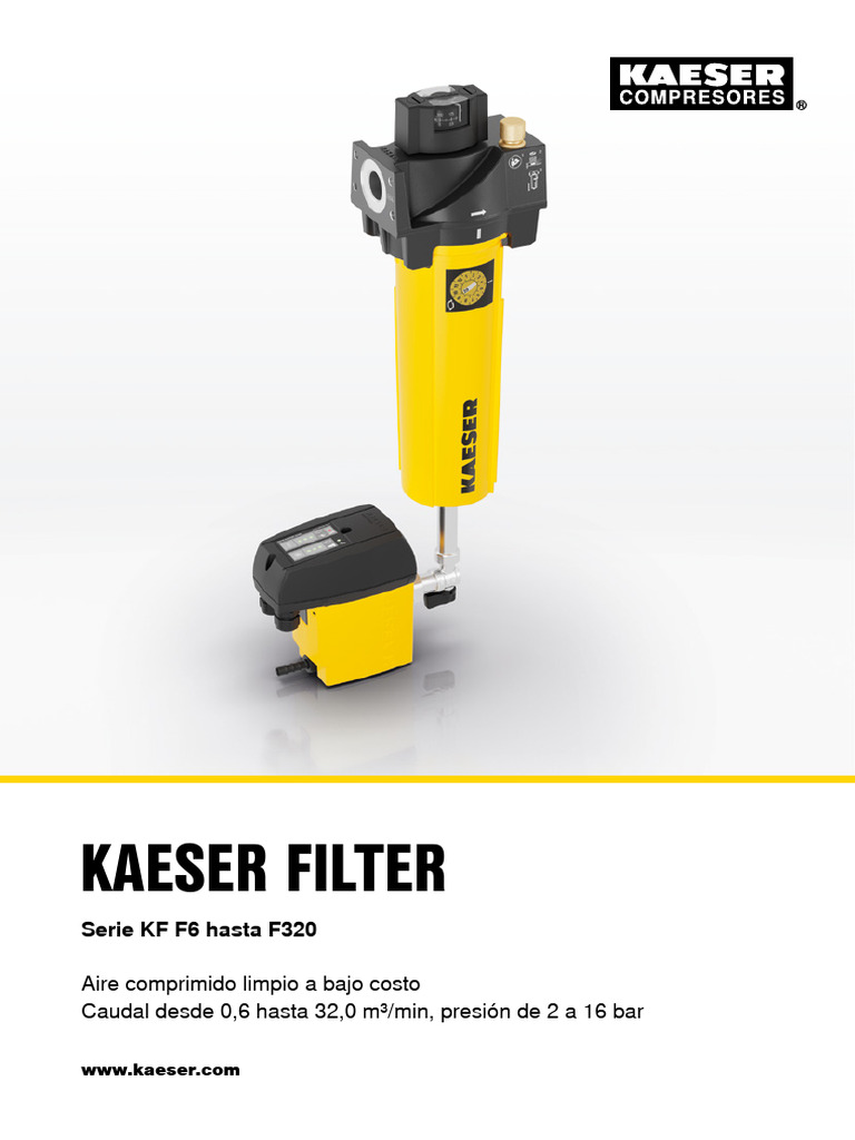 Kaeser Filter: Serie KF F6 Hasta F320 | PDF | Filtración | Química
