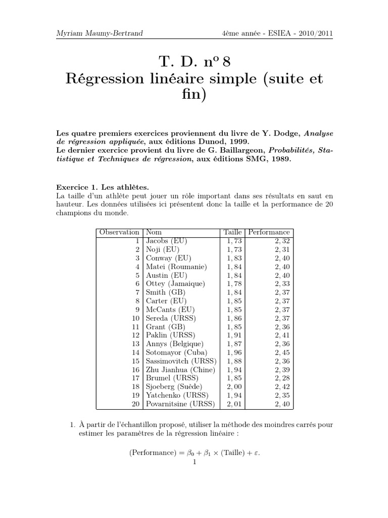 TD8 Estimation | PDF