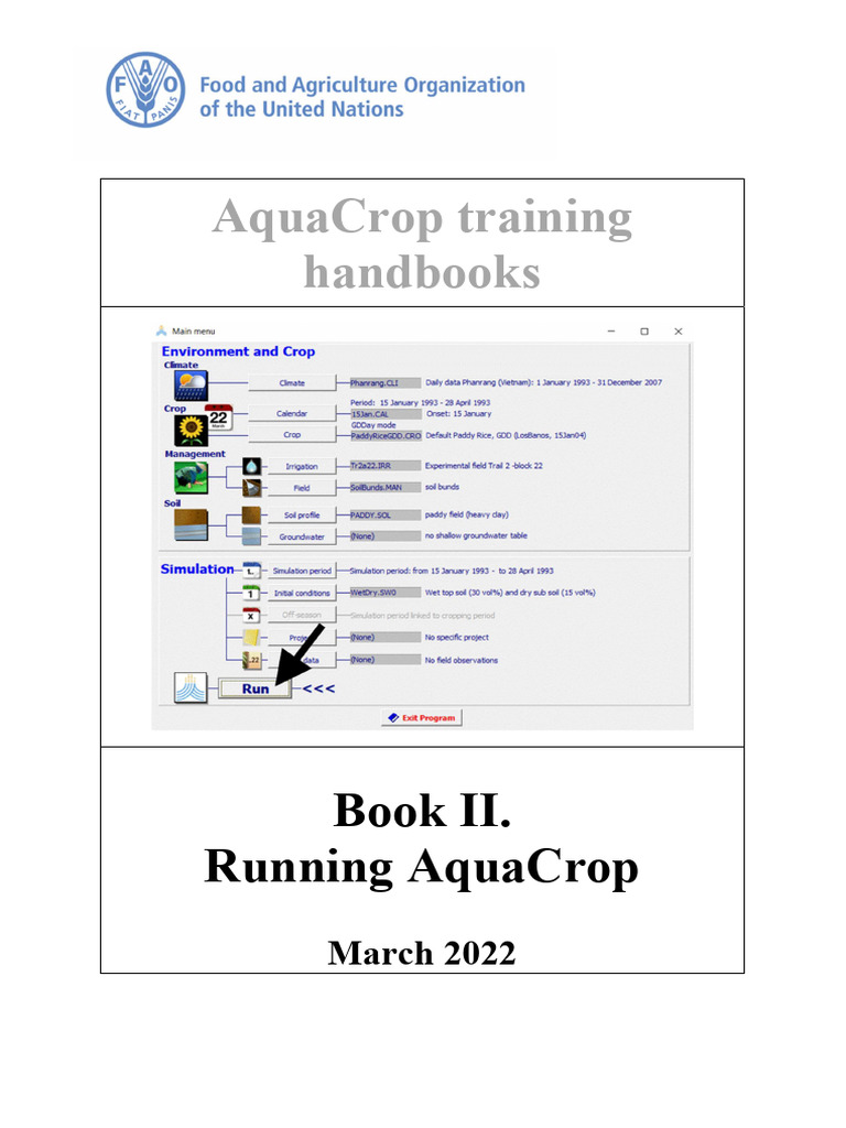 Handbook 2 Aqua Crop Version 7 | PDF | Food And Agriculture ...