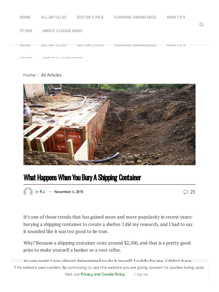 What Happens When You Bury A Shipping Container - Ask A Prepper | PDF ...
