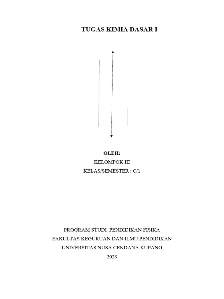 Tugas Kimia Dasar I | PDF | Metode & Bahan Ajar | Sains & Matematika