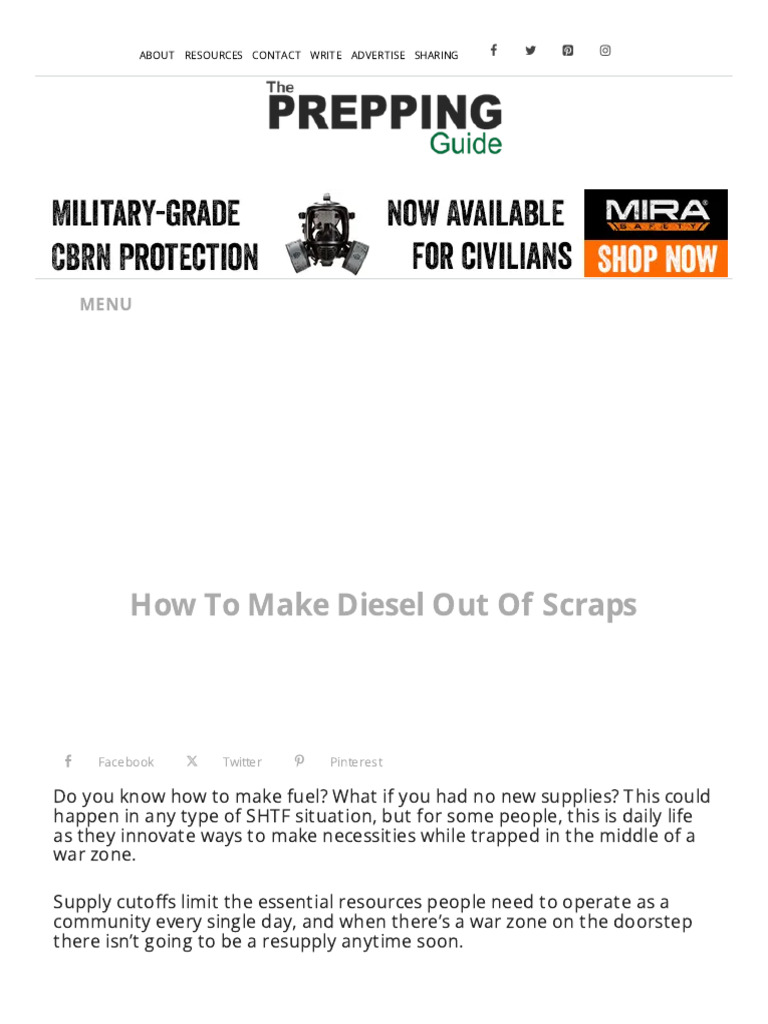 How To Make Diesel Out of Scraps - The Prepping Guide | PDF