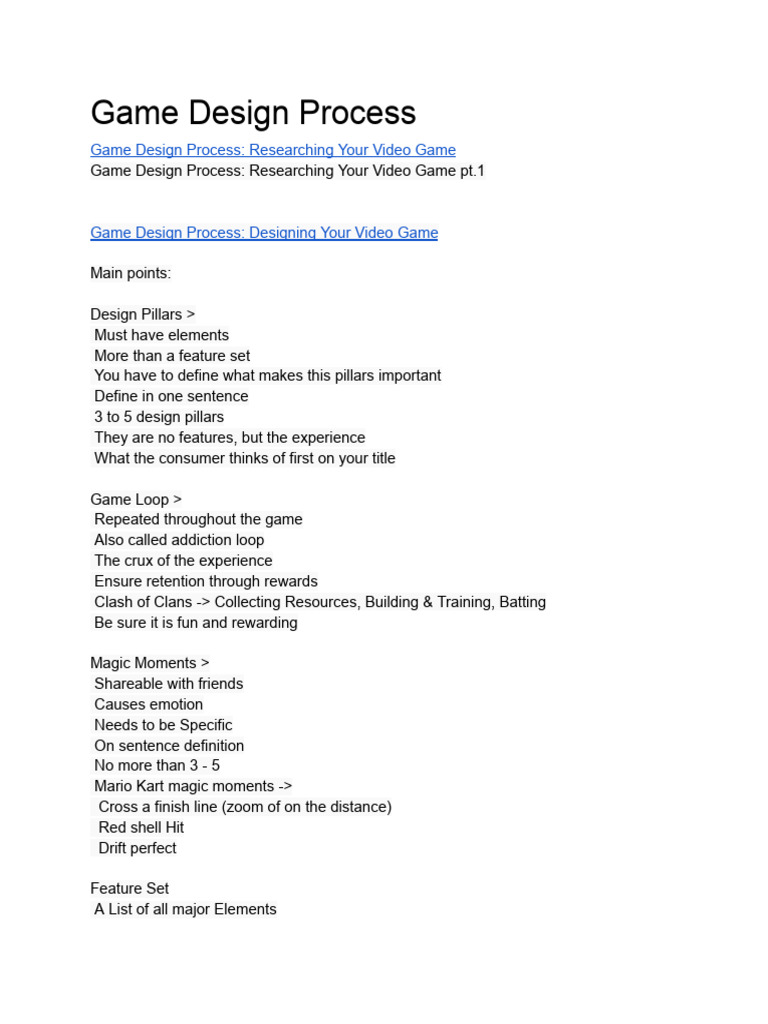 Game Design Learning Materials | PDF