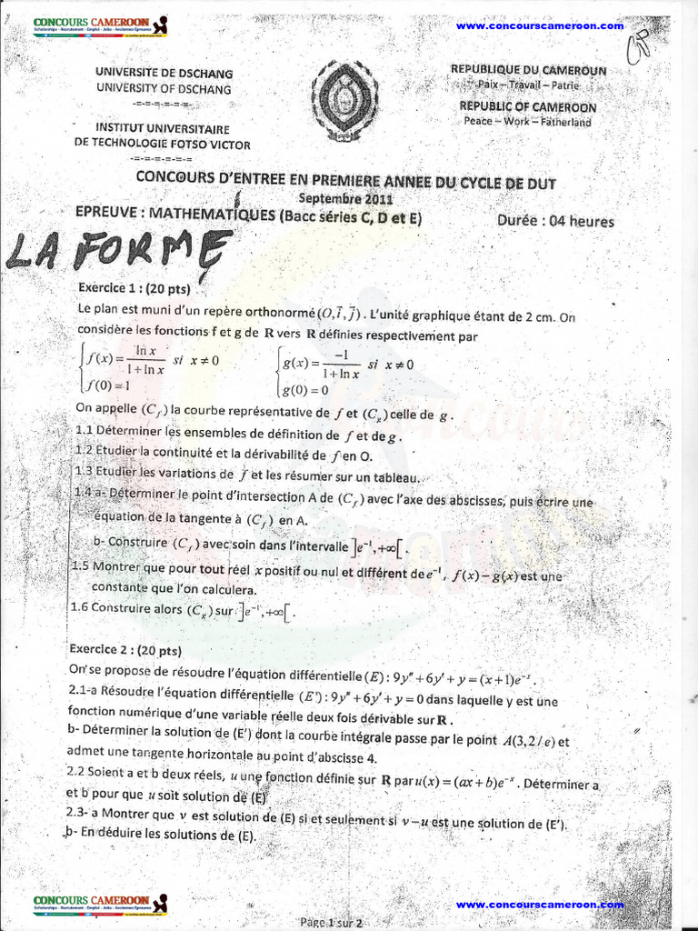 Concours Cameroon Official Website | PDF | Home & Garden