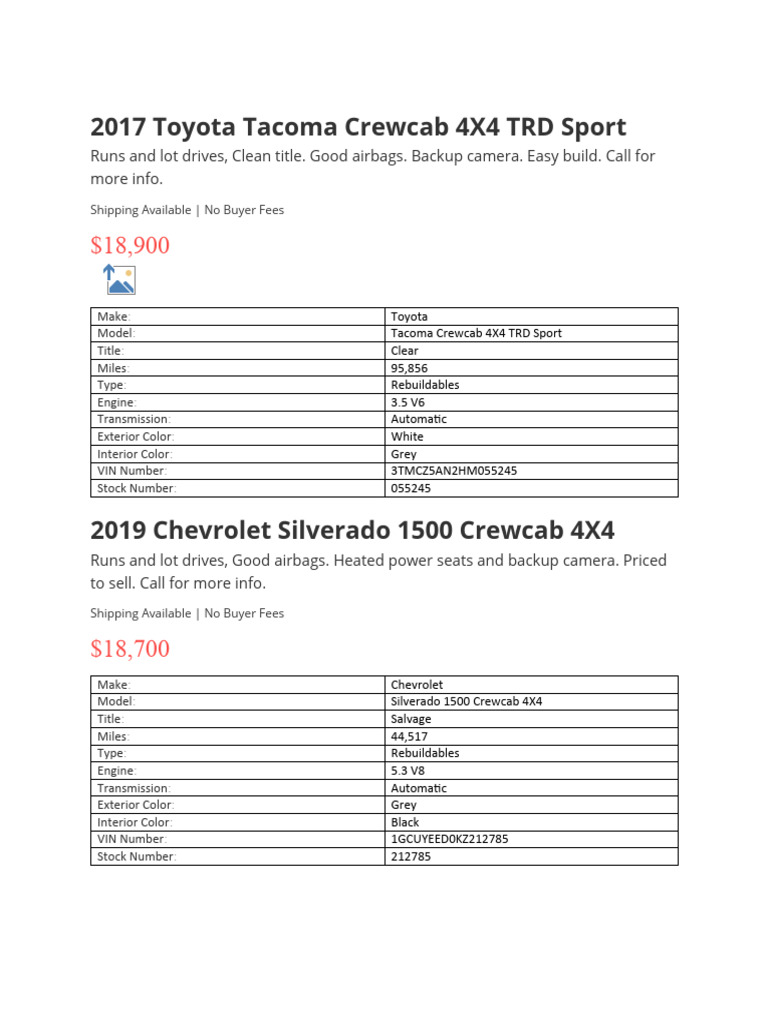 Document 1 | PDF | Chevrolet Silverado | Private Transport