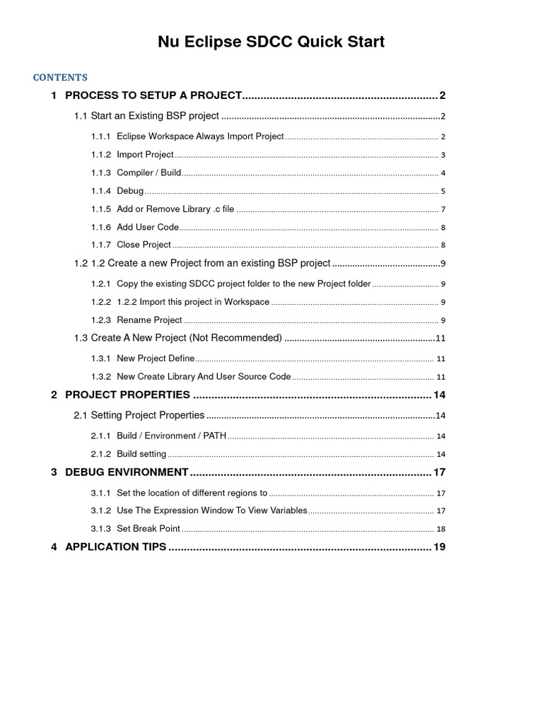 Nu Eclipse SDCC quick start_EN | PDF | Computer File | Library (Computing)