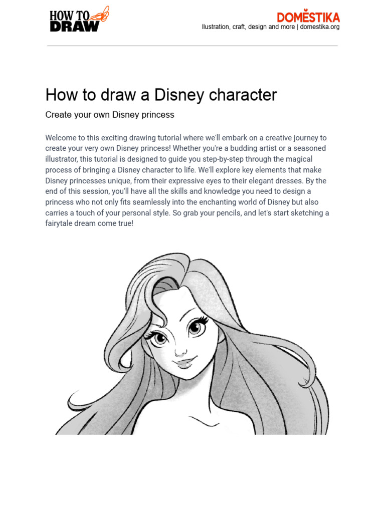 Domestika - How To Draw A Disney Character | PDF