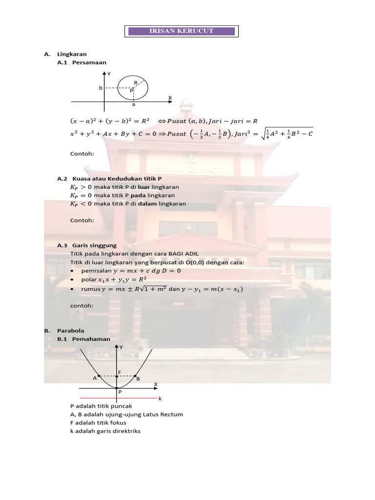 Irisan Kerucut | PDF | Metode & Bahan Ajar