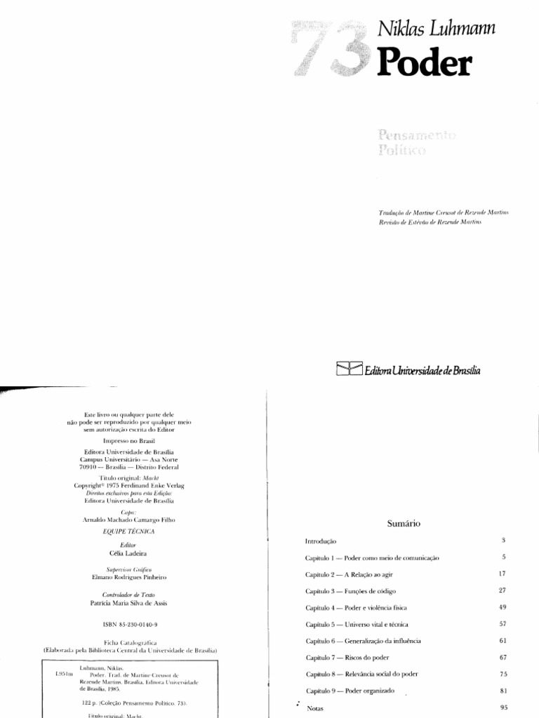 Niklas Luhmann - Poder (Portugues) | PDF