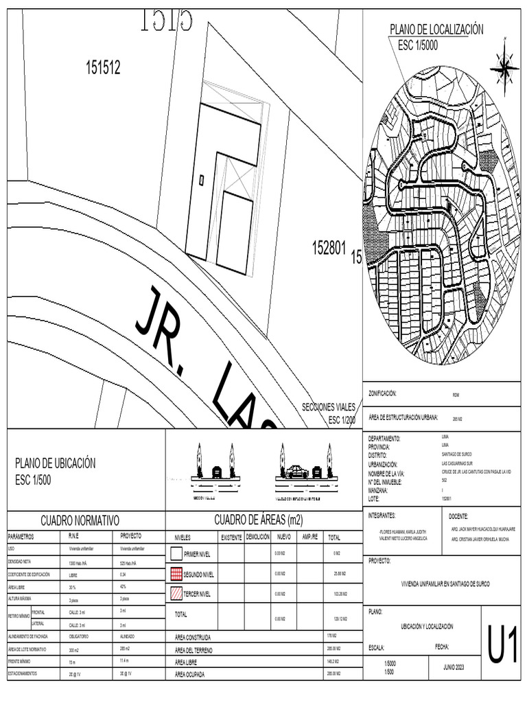 Plano Vivienda Unifamiliar Surco | PDF