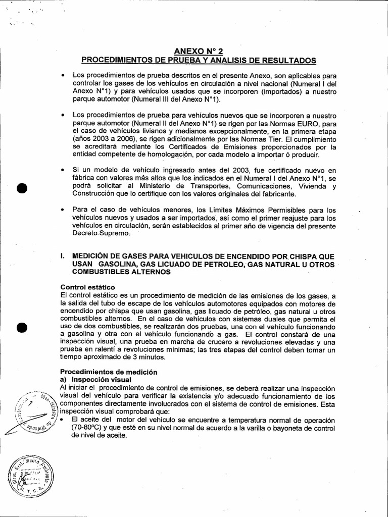Anexo 02 Del Decreto Supremo #047-2001-MTC | PDF