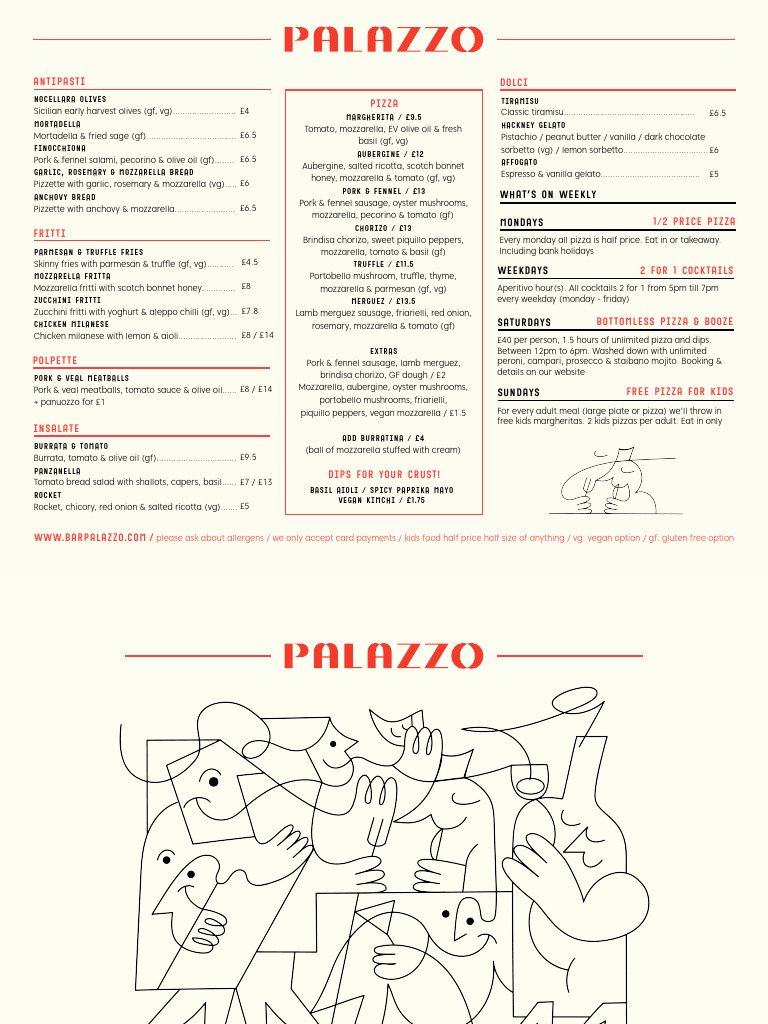 Italian Antipasti and Pizza Menu | PDF | Pizza | Sausage