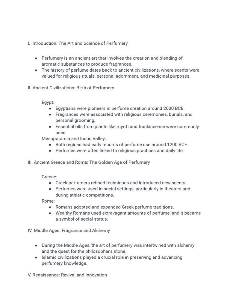 HIstory of Perfume | PDF | Perfume | Perfumery