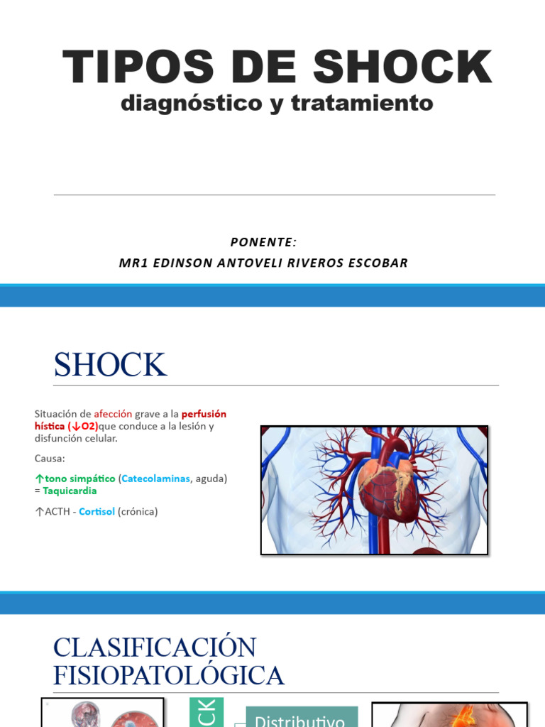 Tipos de Shock Exposicion | PDF | Septicemia | Causas de la muerte