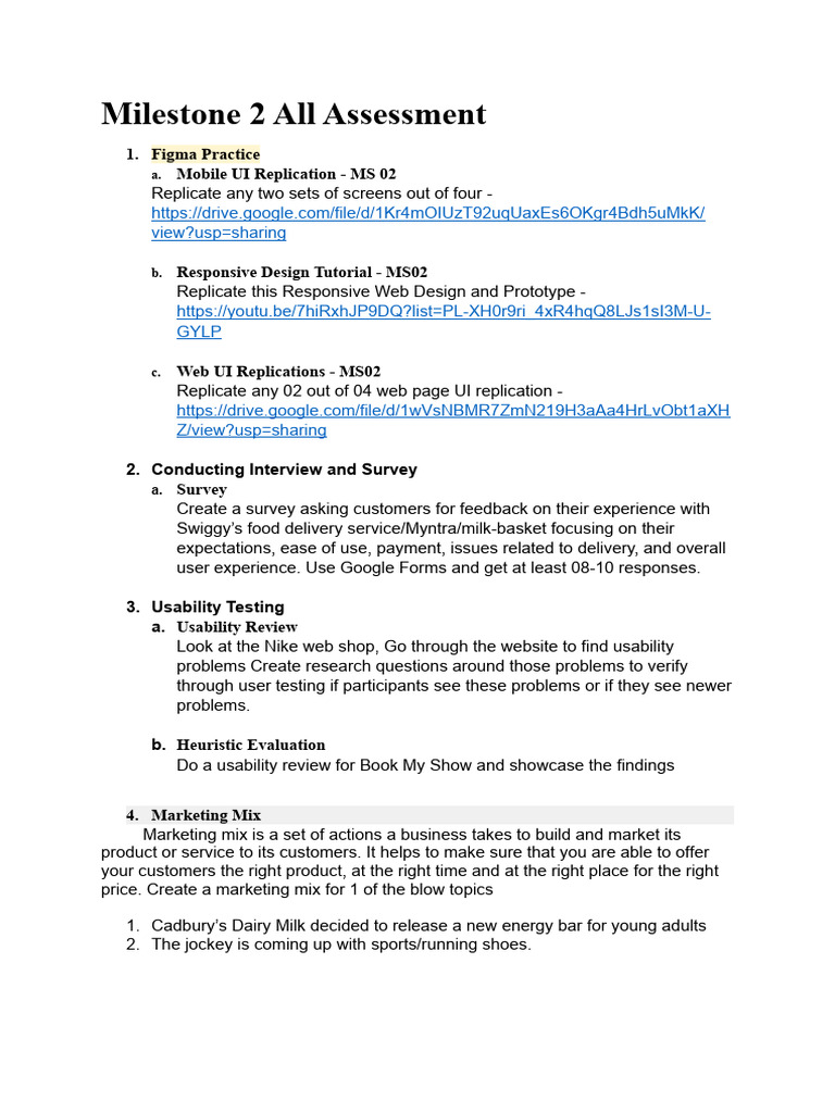 Milestone 2 All Assessment | PDF | Usability | Human Communication