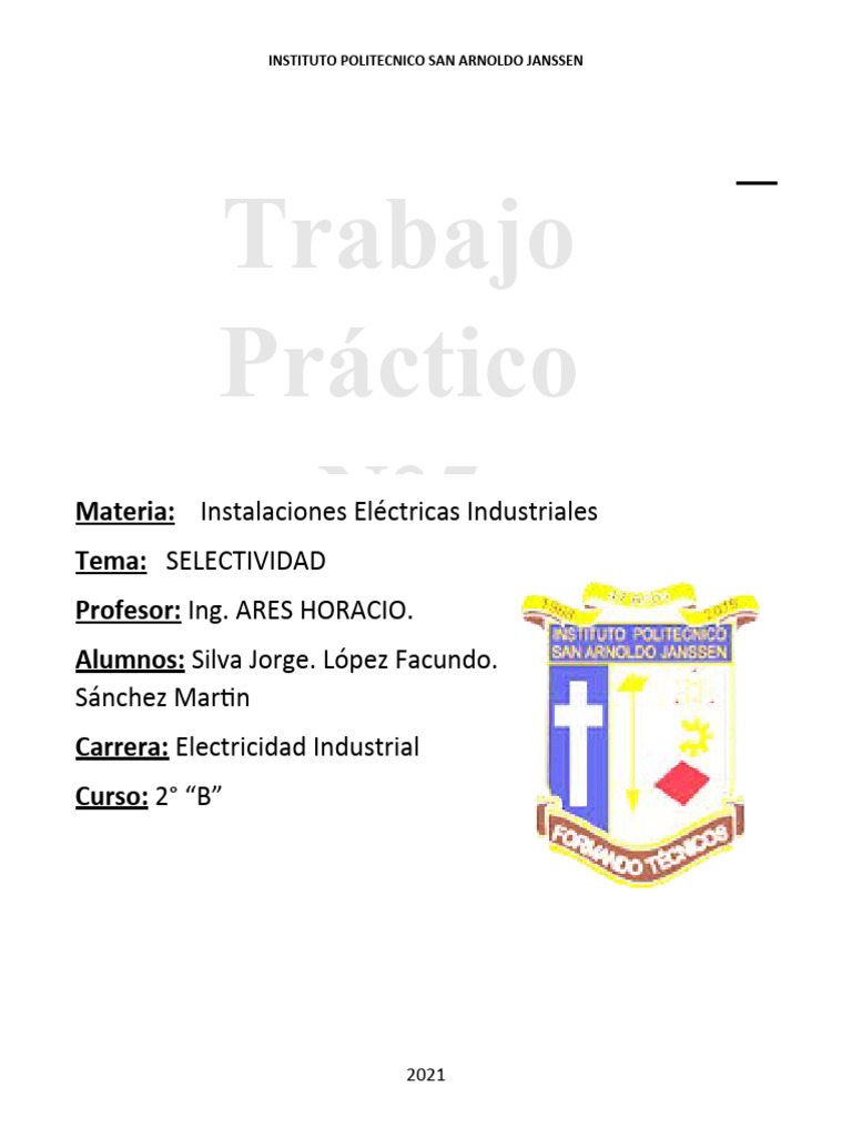 Trabajo Practico N°5 Selectividad | PDF