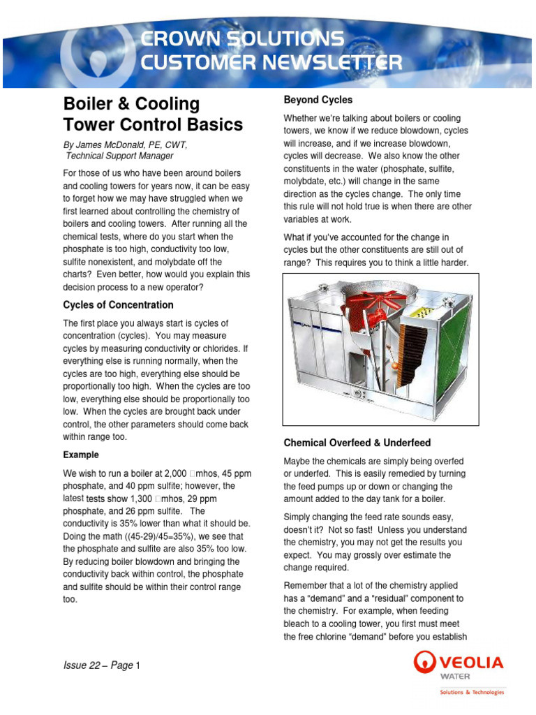 Boiler & Cooling Tower Water Control | PDF