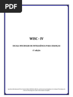 Apostila Aplicação - WISC IV | PDF | Tempo | Percepção