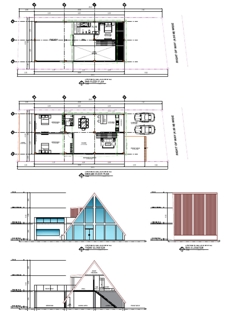 A-FRAME CABIN HOUSE PLAN AND ELEVATION Revised | PDF | Home | Cultural ...