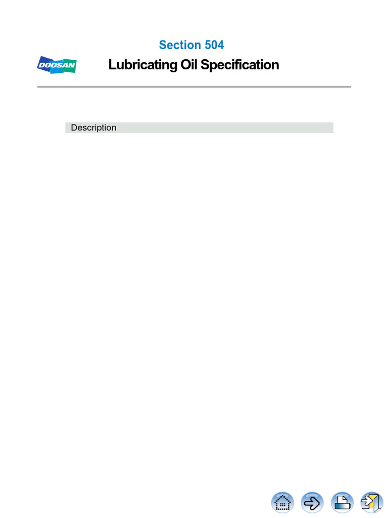 Lubricating Oil Specification: Section 504 | Download Free PDF ...