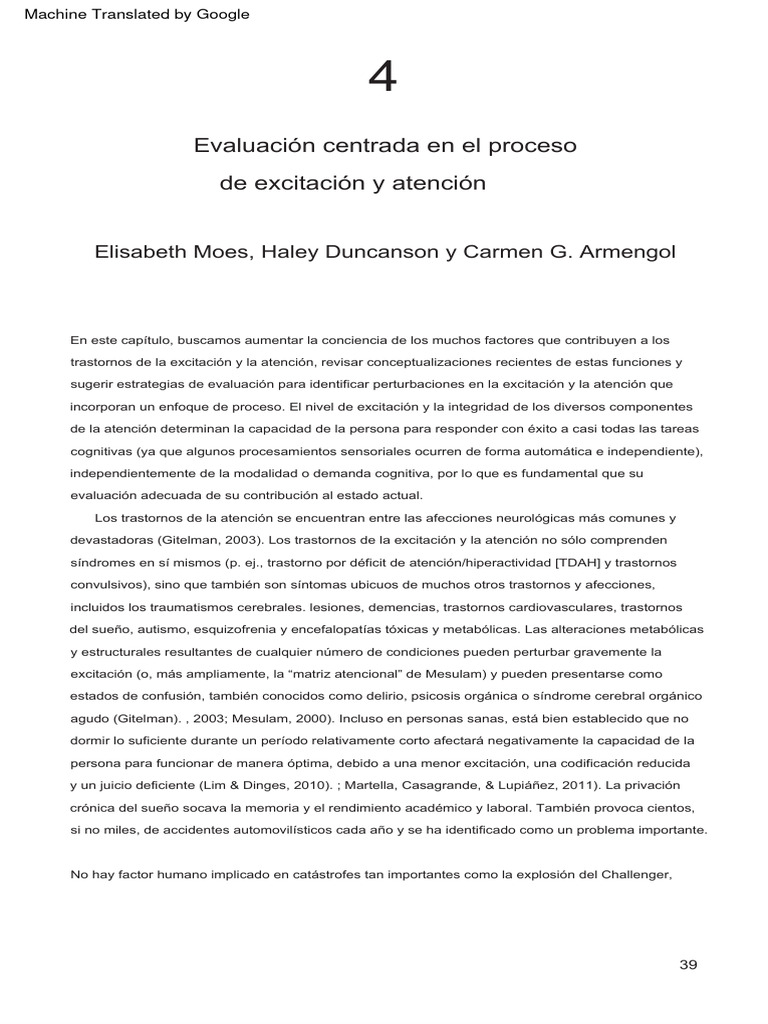 Evaluación de Trastornos Atencionales | PDF | Atención | Desorden ...