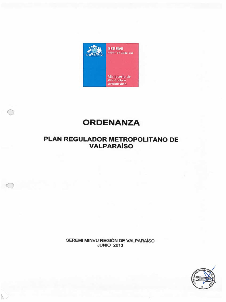 Plan Regulador Premval -Ordenanza | PDF