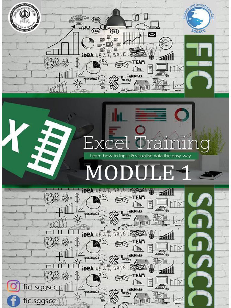 Excel Module 1 - Fic SGGSCC | PDF | Microsoft Excel | Spreadsheet