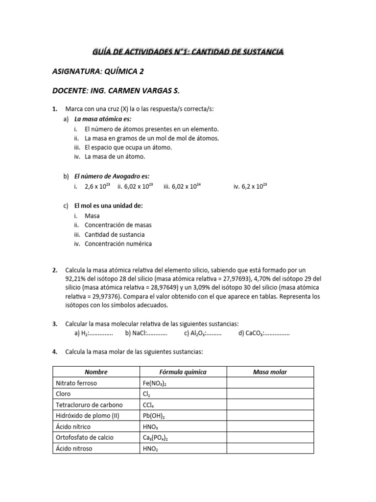 Guia Cambiada Dos 2 | Descargar gratis PDF | Mole (Unidad) | Nitrógeno