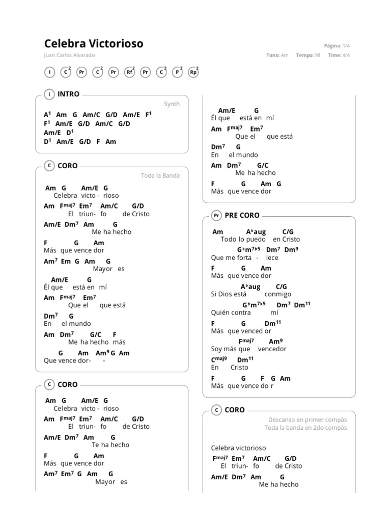 Celebra Victorioso Juan Carlos Alvarado Celebra Victorioso Am | PDF ...