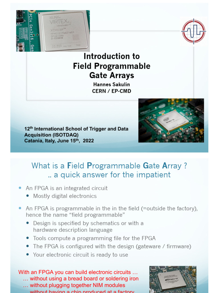 2022 06 15 FPGA Lecture HS | Download Free PDF | Field Programmable Gate Array | Hardware ...