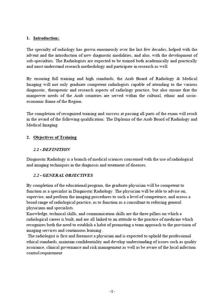 Radiology Curriculum | PDF