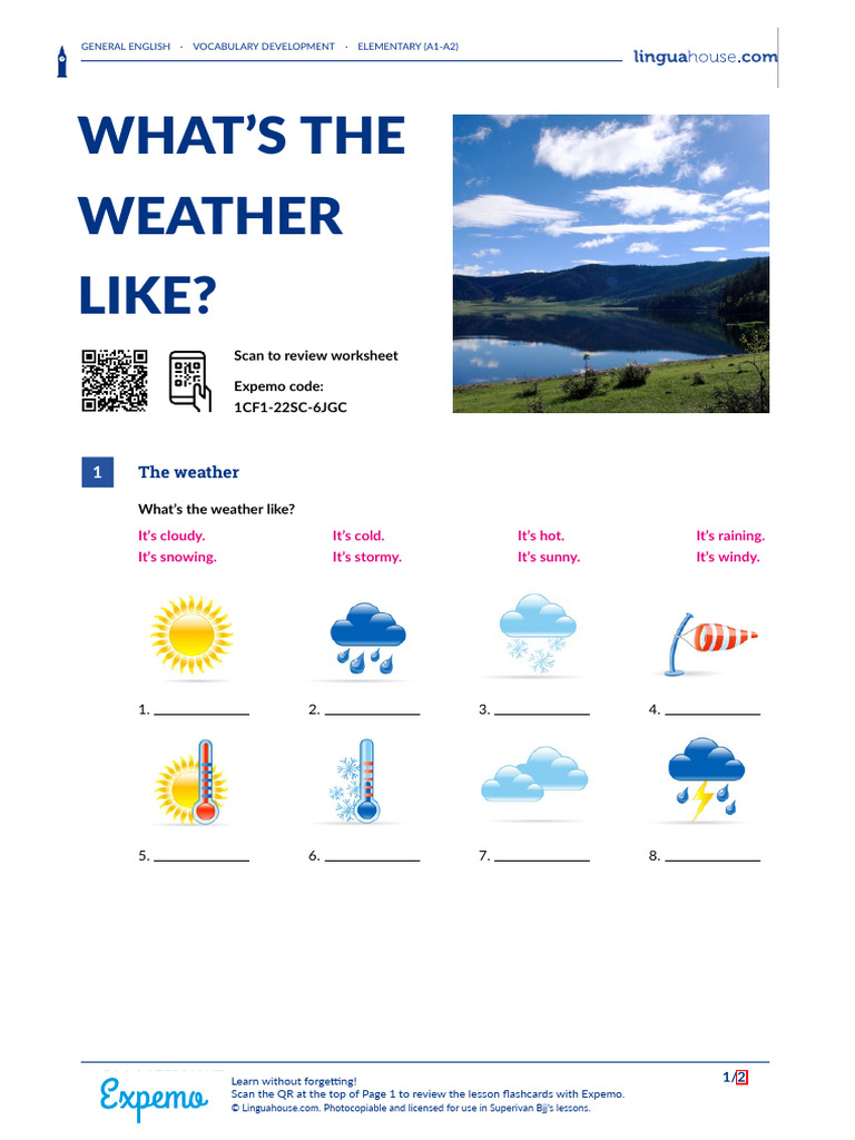 Whats The Weather Like British English Student | PDF